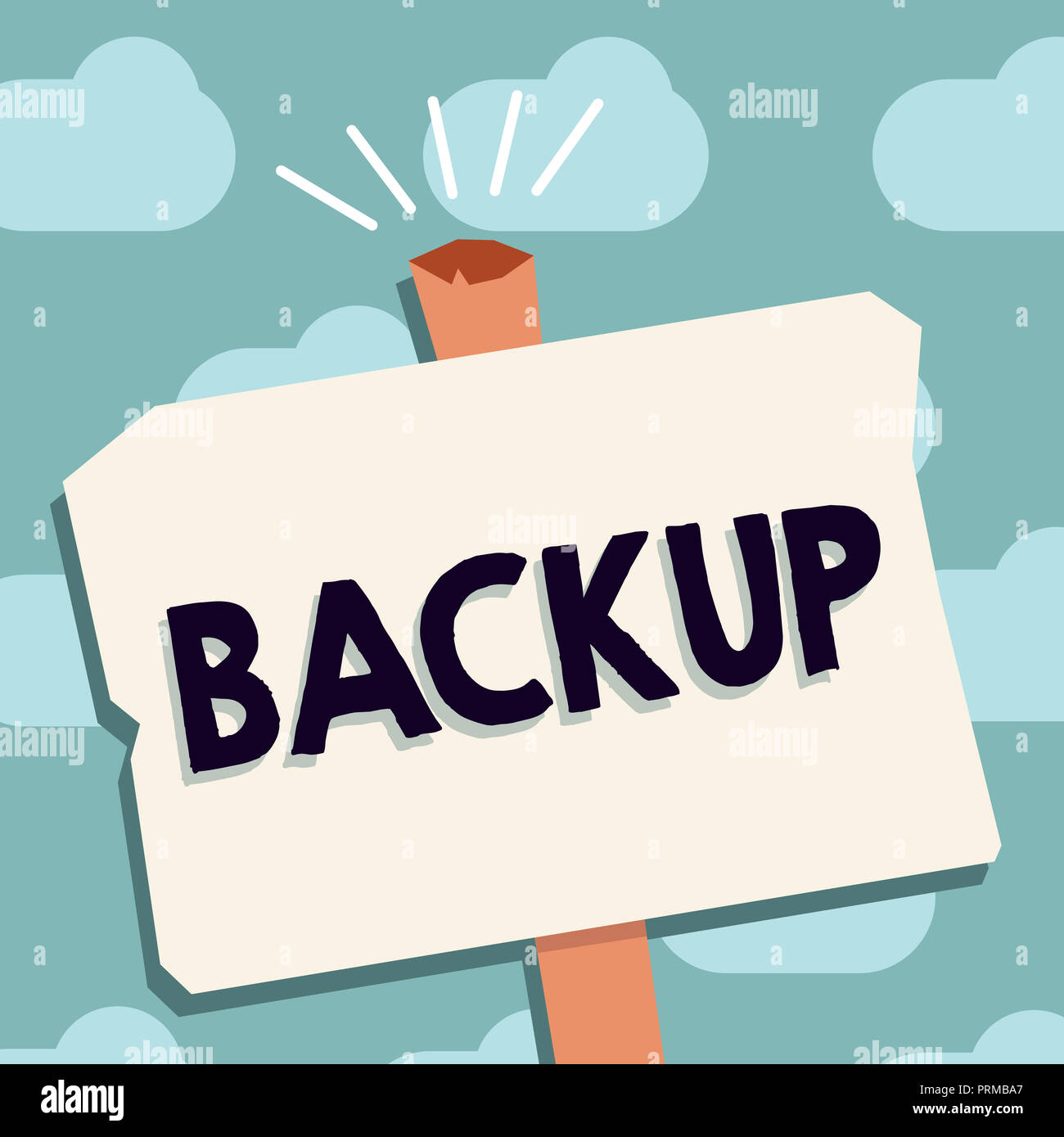 Text sign showing Backup. Conceptual photo copy of file or other item data made in case original ...