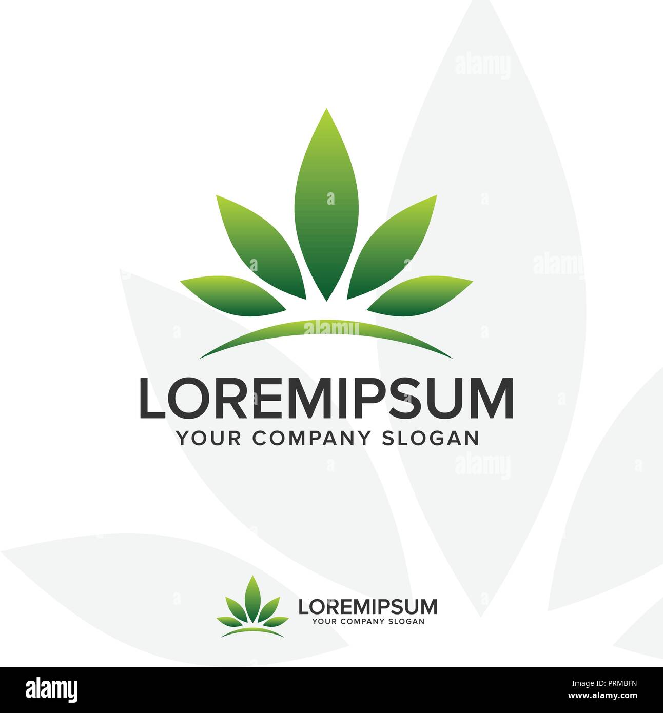 leaf crown logo. Landscaping Leaf nature logo design concept template ...