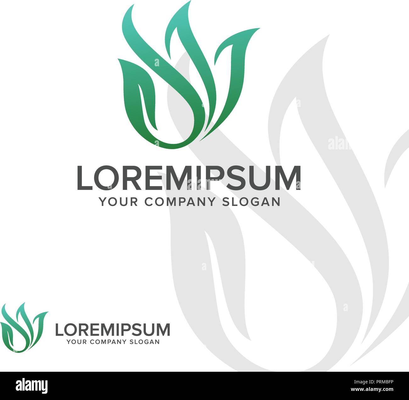 abstract leaf logo. Landscaping Leaf nature logo design concept ...