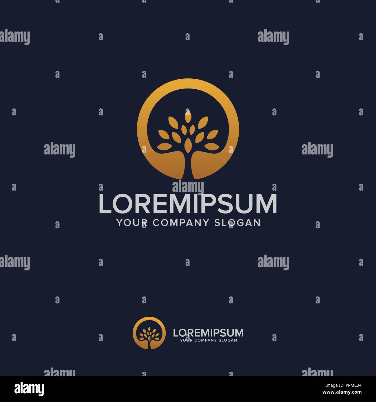 Tree logo luxury Stock Vector Images - Alamy