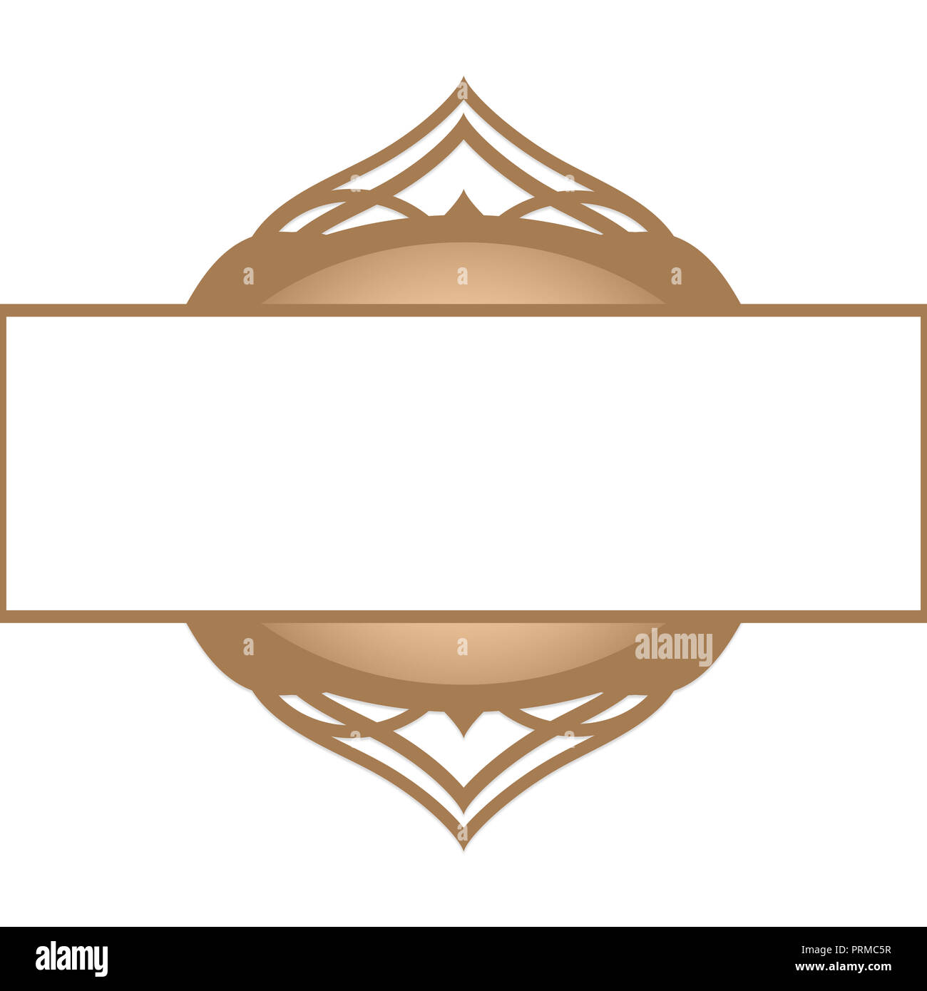 Isolated empty beige vintage label, icon on white background Stock ...