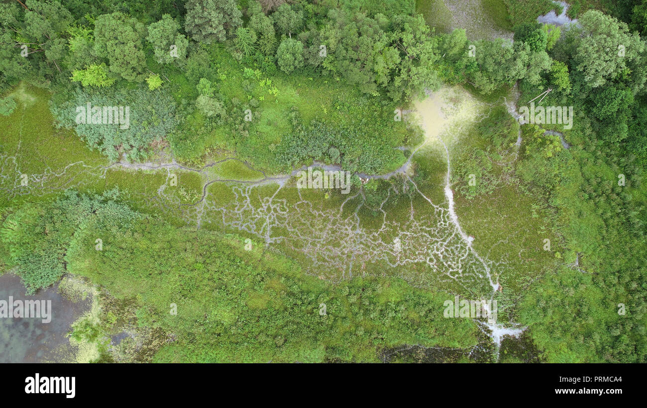 Aerial landscape - natural river Stock Photo - Alamy