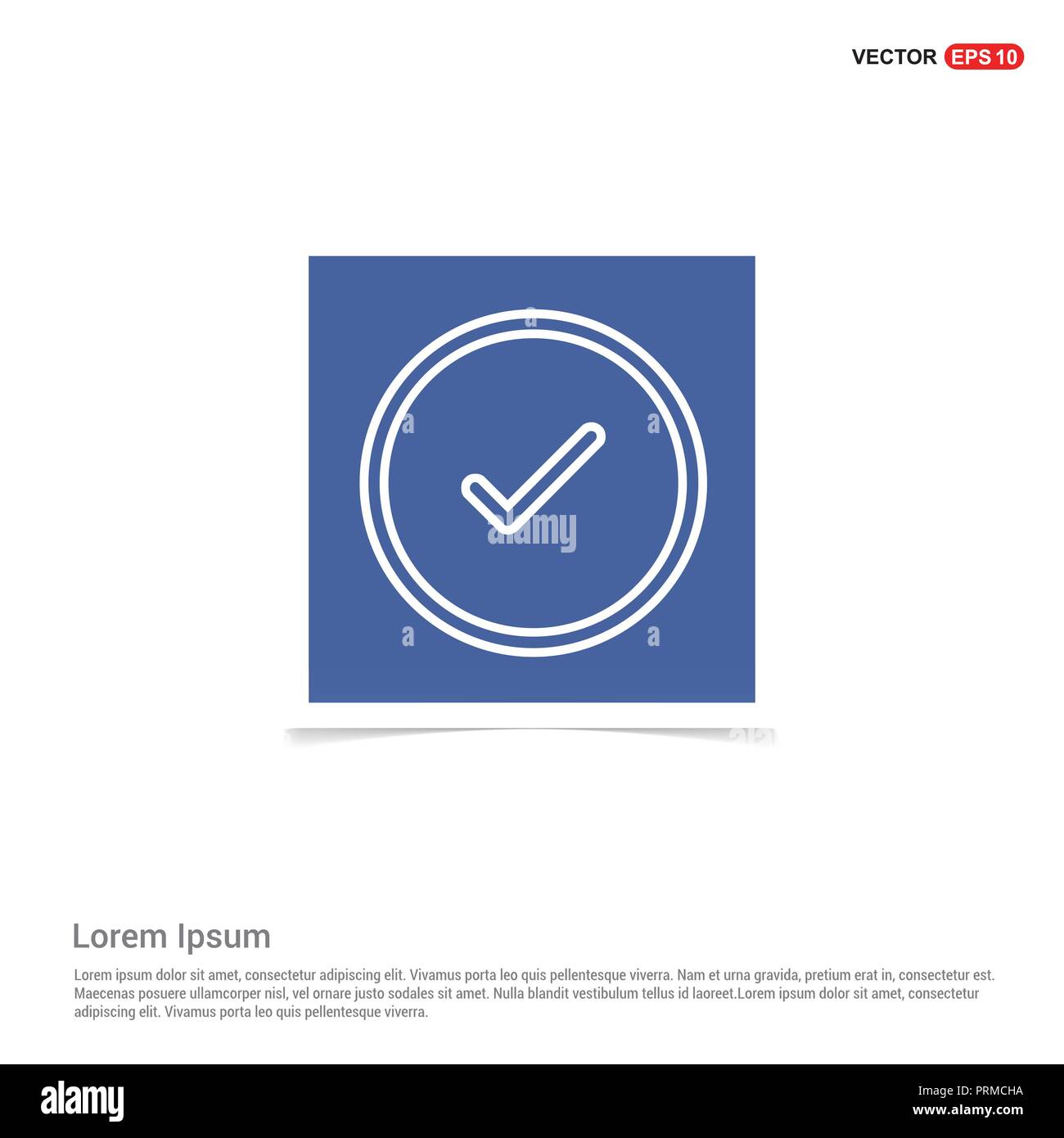 tick Icon - Blue photo Frame Stock Vector Image & Art - Alamy