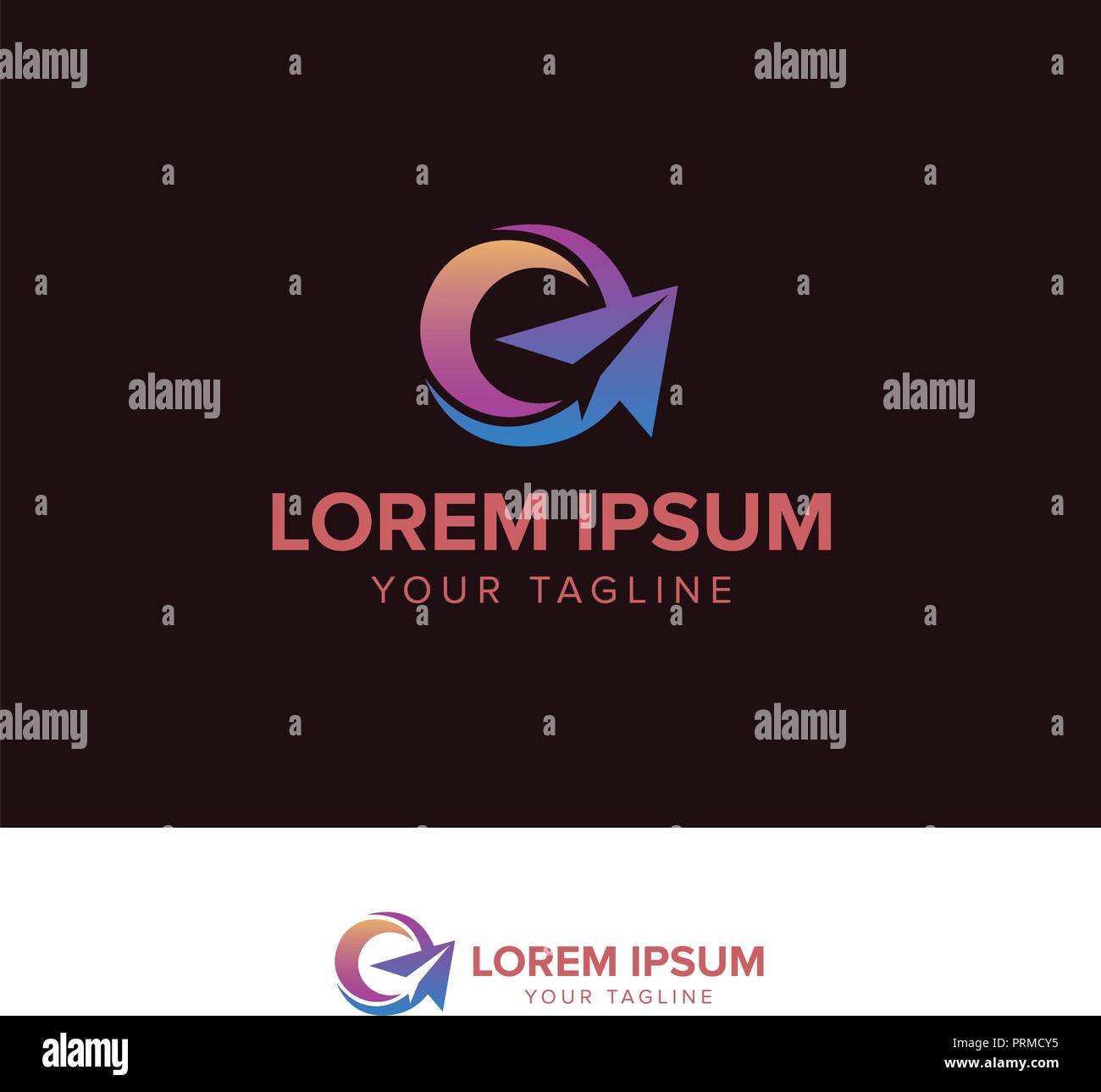 abstract circle round arrow logo design concept template Stock Vector ...