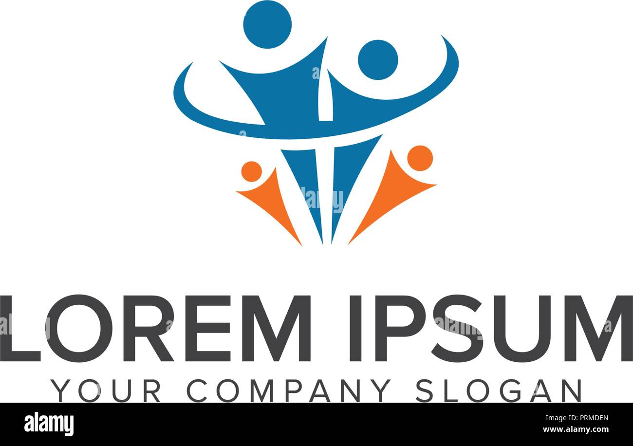 Family Logo,people logo,vector logo design concept template Stock ...