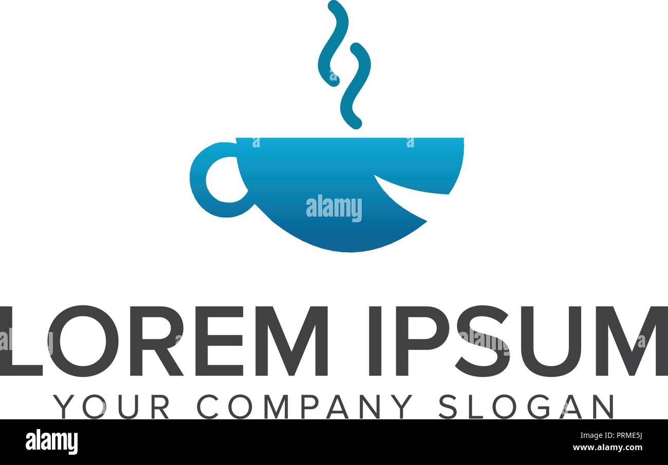 Cup of coffee with smile. Coffee break concept in modern design ...