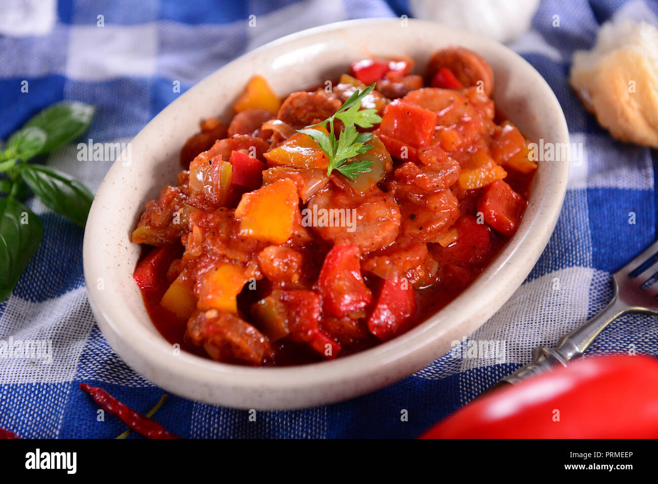 Traditional Hungarian dish - letcho Stock Photo - Alamy