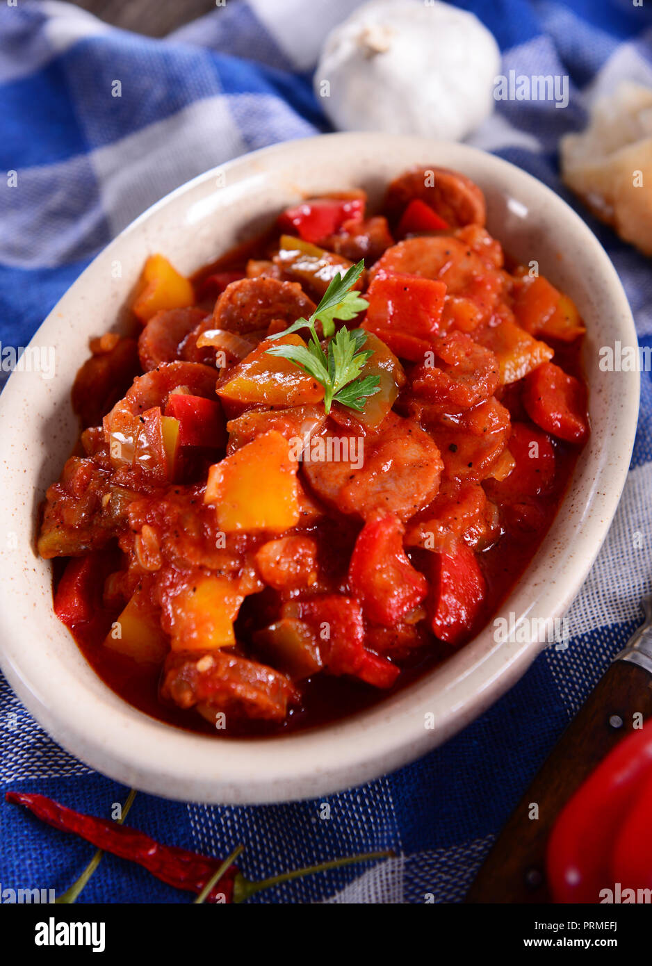 Traditional Hungarian dish - letcho Stock Photo - Alamy