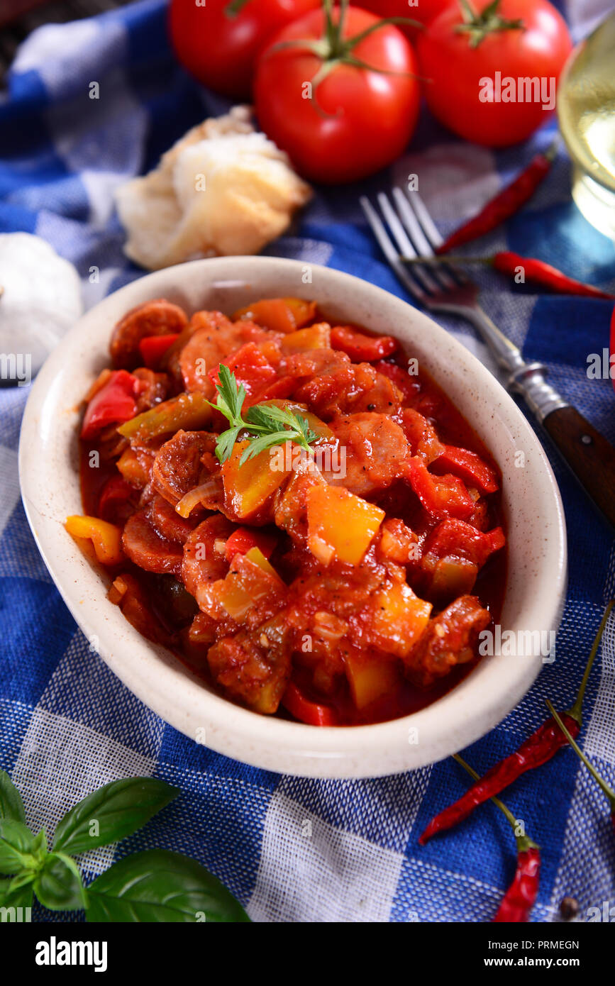 Traditional Hungarian dish - letcho Stock Photo - Alamy
