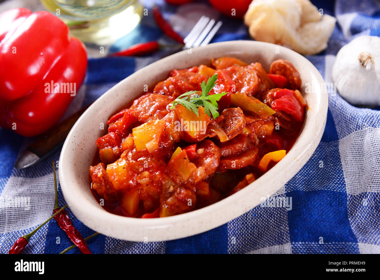 Traditional Hungarian dish - letcho Stock Photo - Alamy