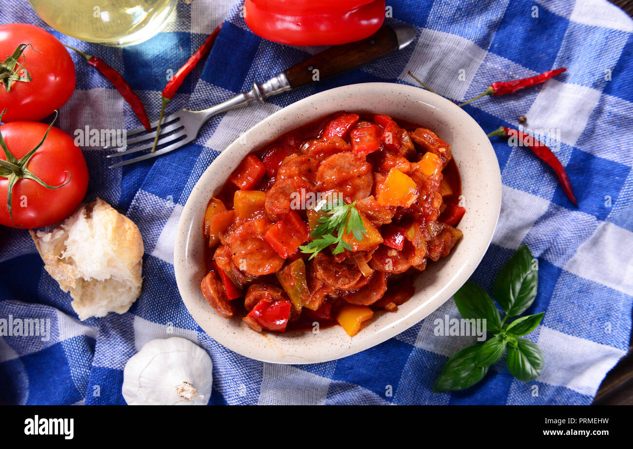 Traditional Hungarian dish - letcho Stock Photo - Alamy