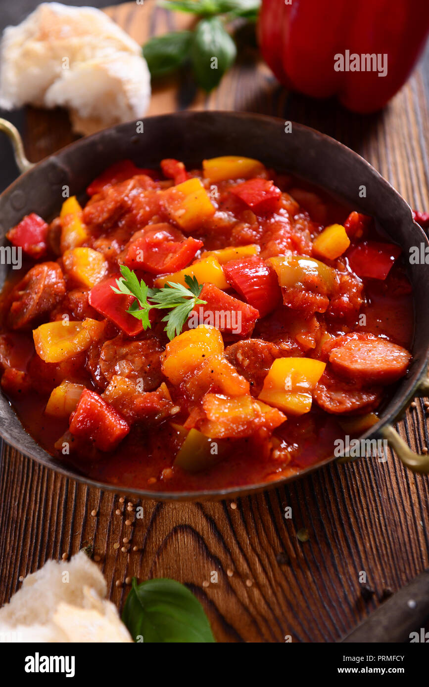 Traditional Hungarian dish - letcho Stock Photo - Alamy