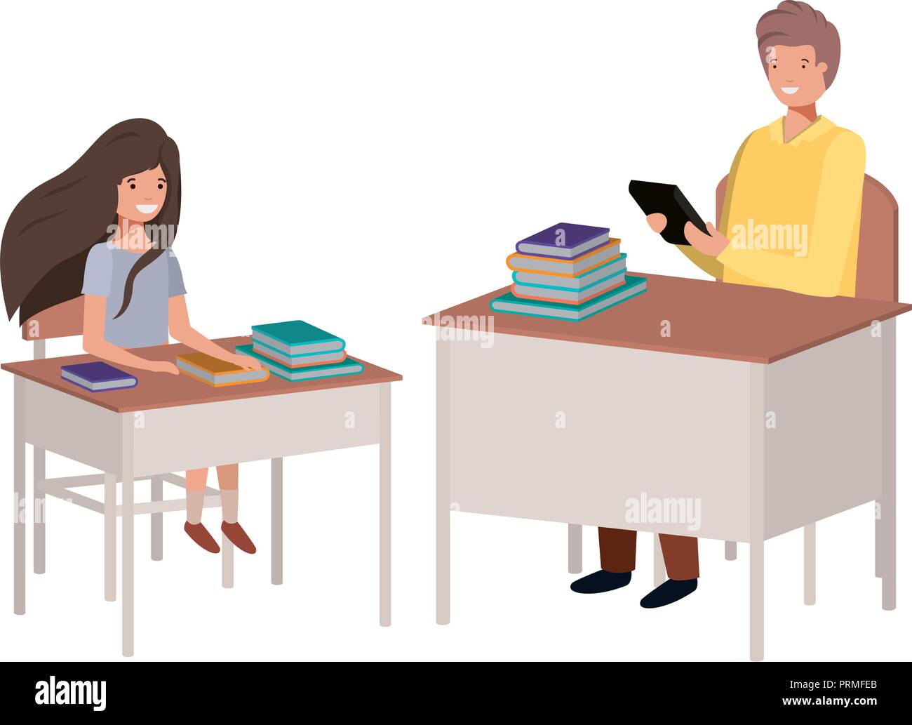 Teacher boy in training Stock Vector Images - Alamy