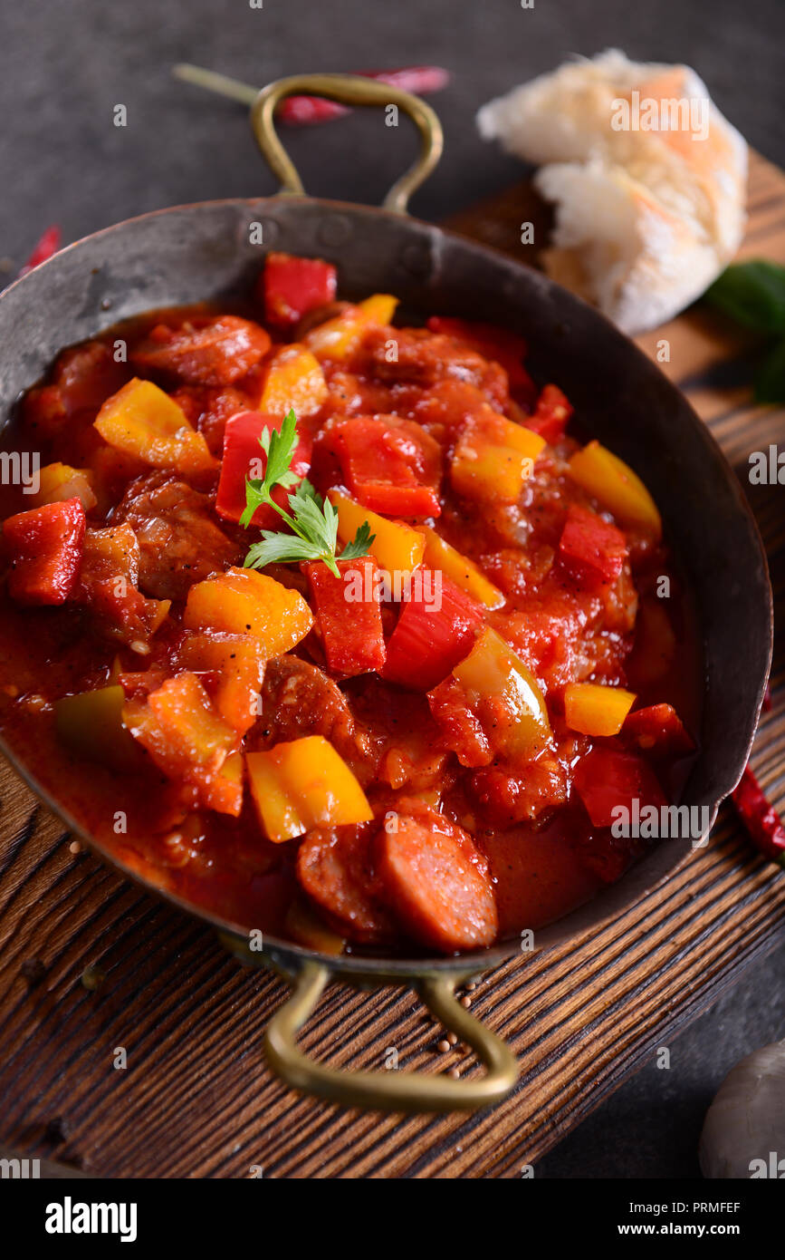 Traditional Hungarian dish - letcho Stock Photo - Alamy