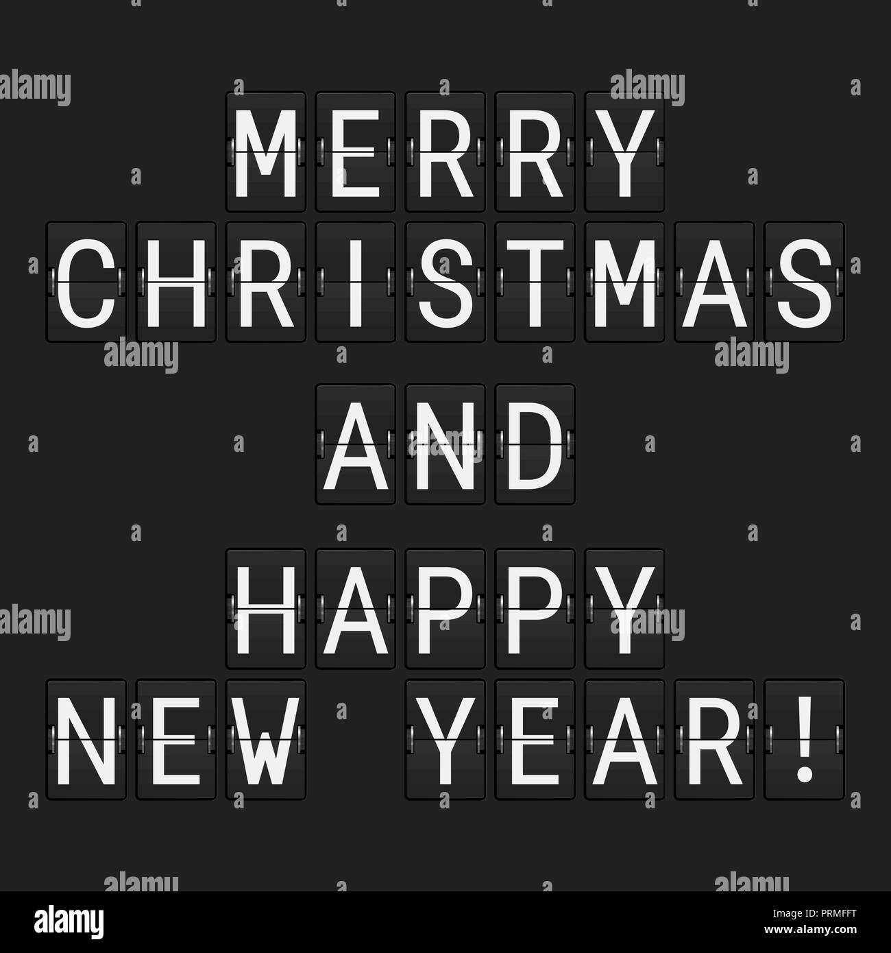 Merry christmas vector colored Black and White Stock Photos & Images ...