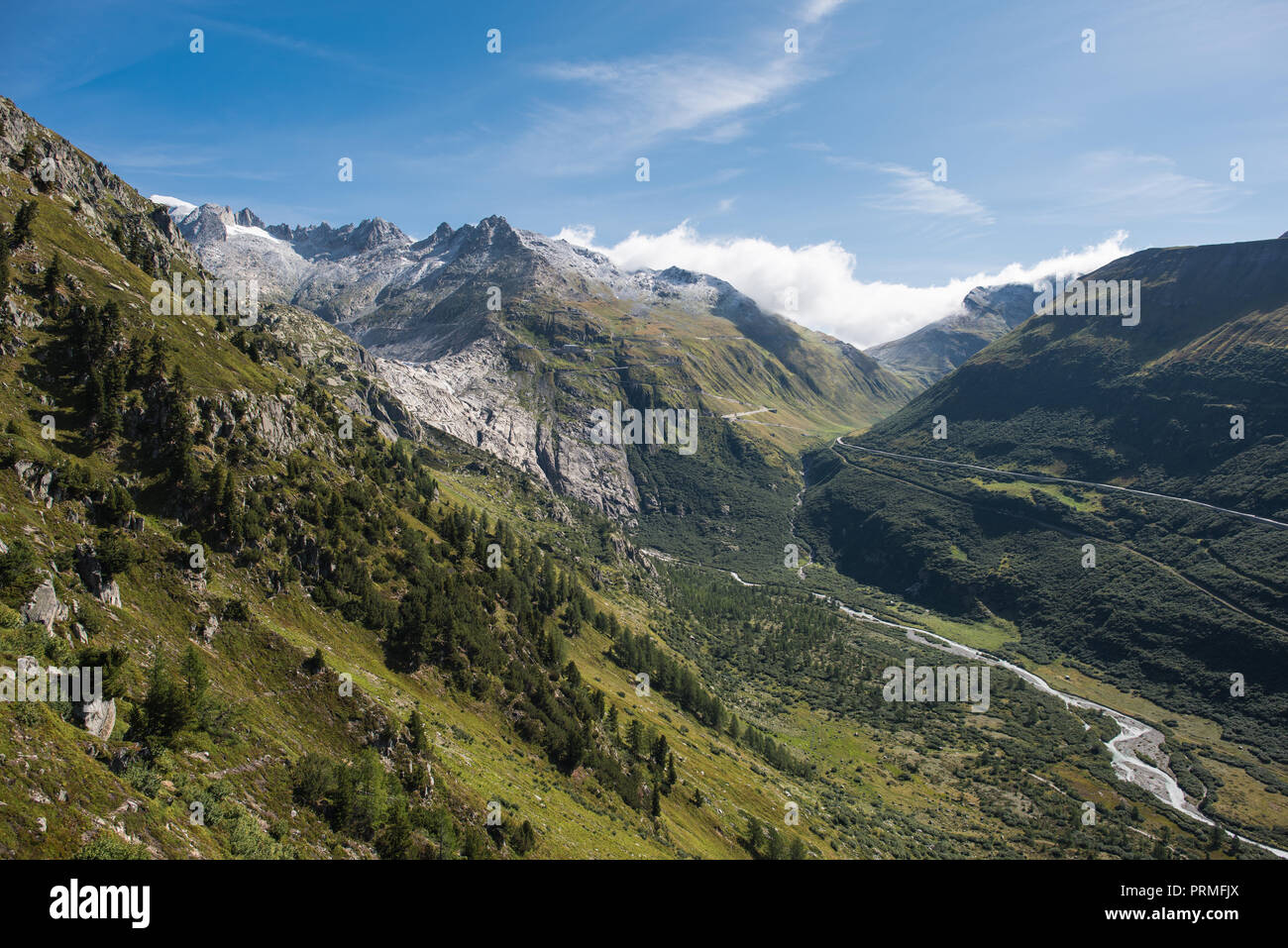 Grimselpass overlook, switzerland alps and beautiful mountain pass ...