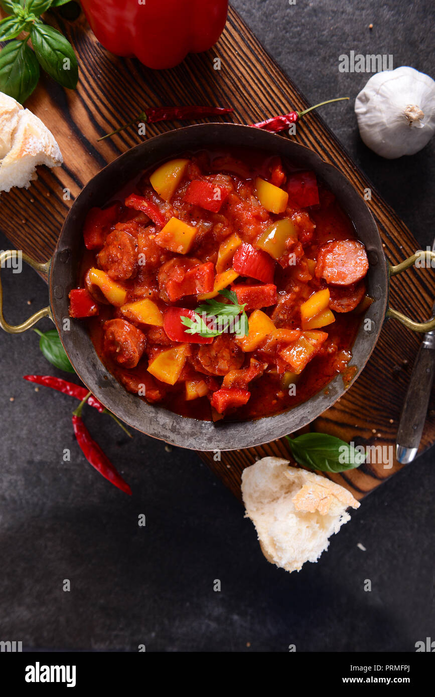 Traditional Hungarian dish - letcho Stock Photo - Alamy