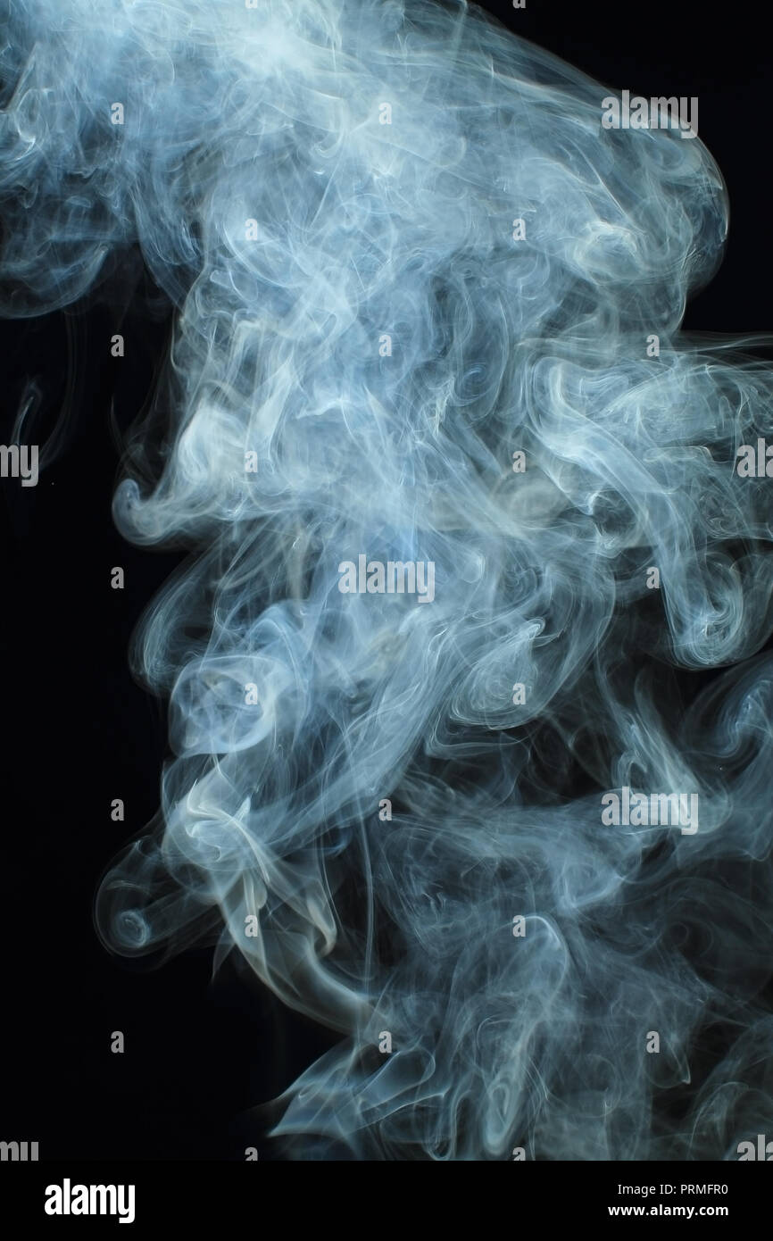 Abstract white smoke texture on black background Stock Photo - Alamy