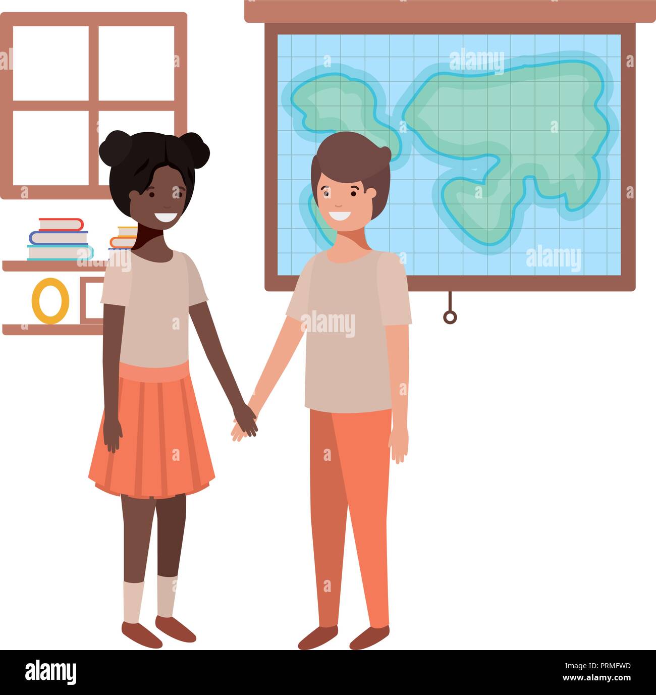 young students in geography classroom Stock Vector Image & Art - Alamy