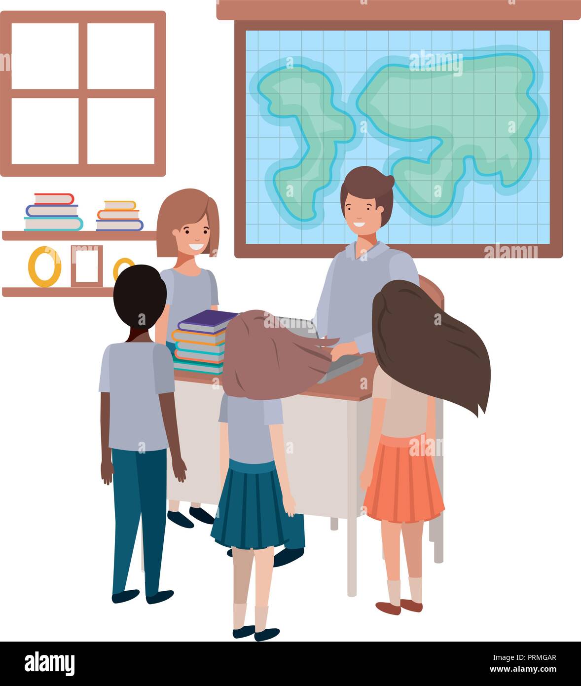 Students study maps hi-res stock photography and images - Alamy