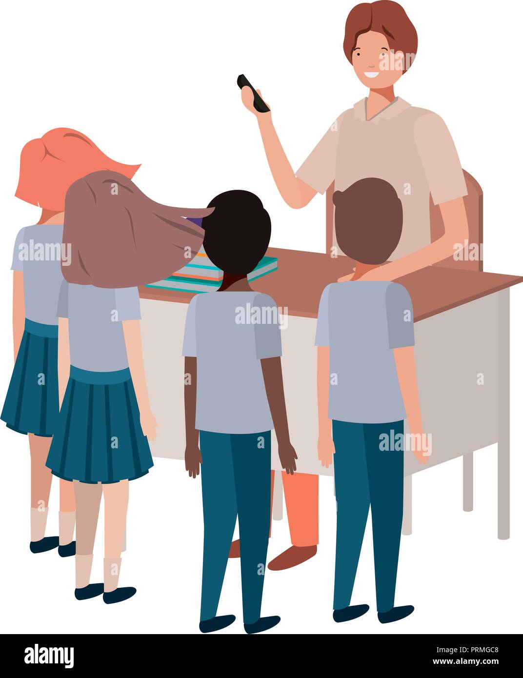 Teacher boy in training Stock Vector Images - Alamy