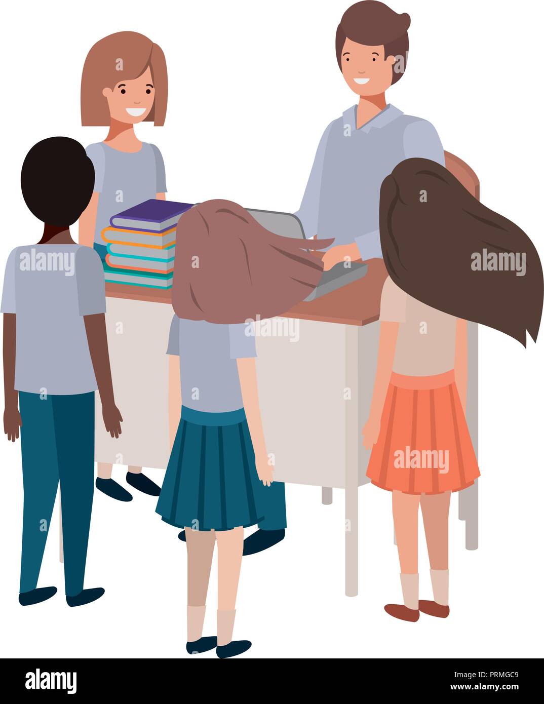 Teacher boy in training Stock Vector Images - Alamy