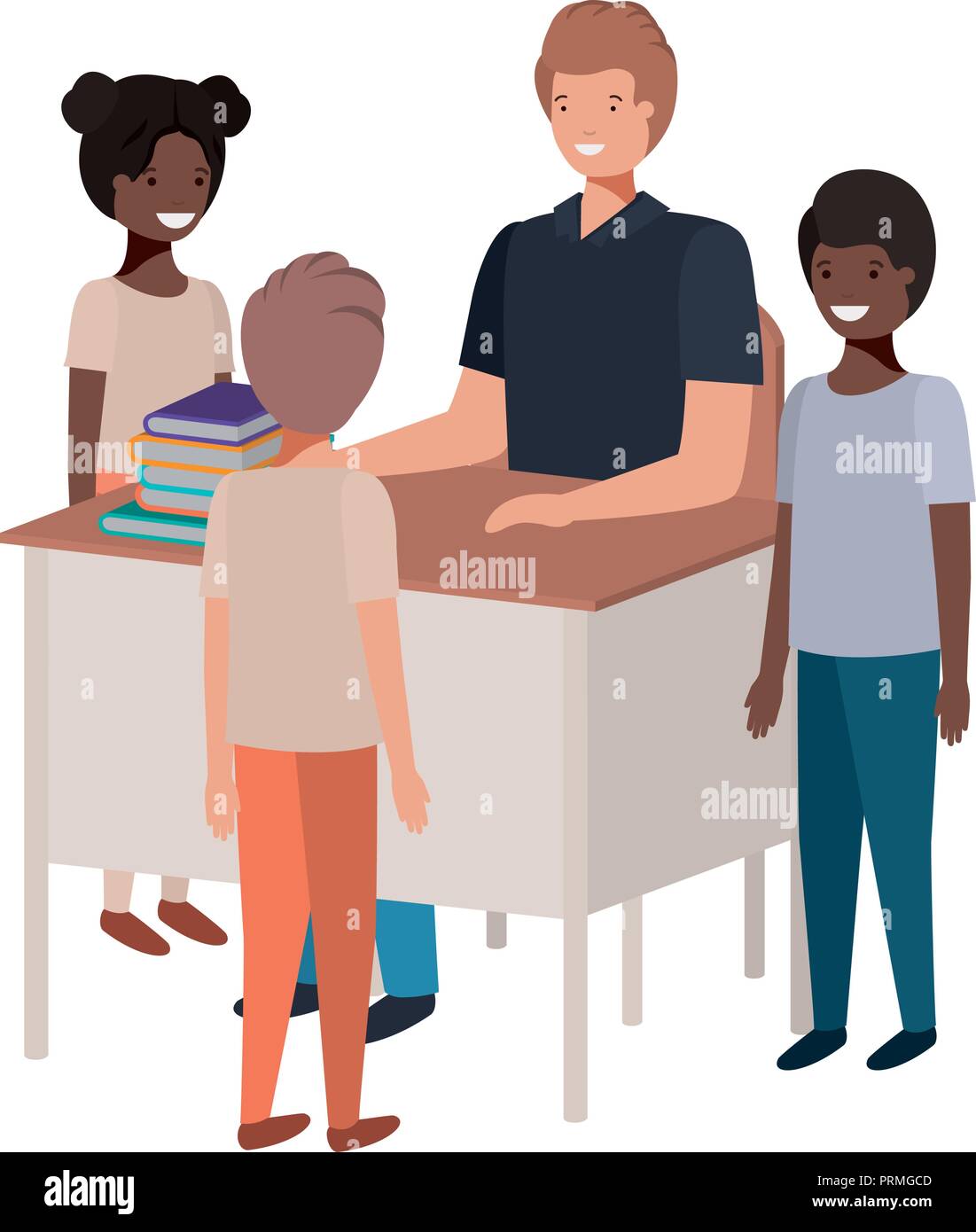 Teacher boy in training Stock Vector Images - Alamy