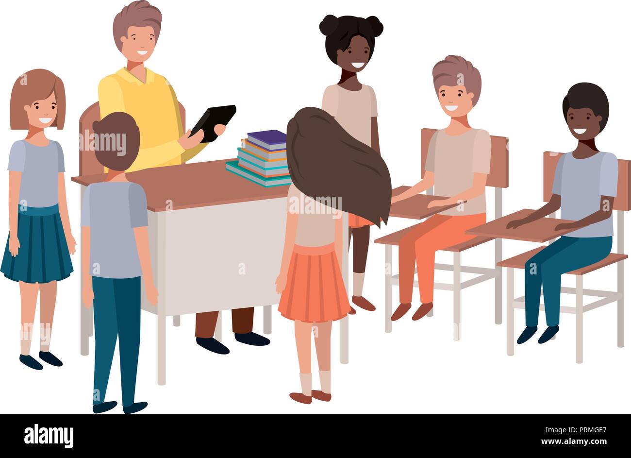 Teacher boy in training Stock Vector Images - Alamy