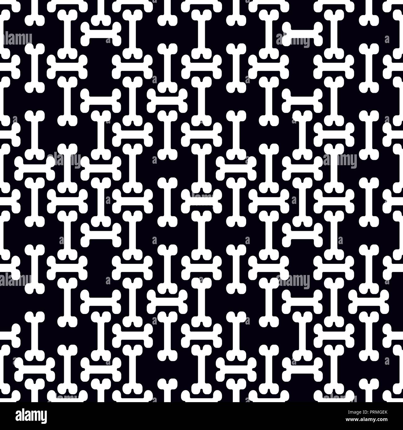 Halloween Seamless Pattern Bone Pattern Seamless Vector Stock Vector