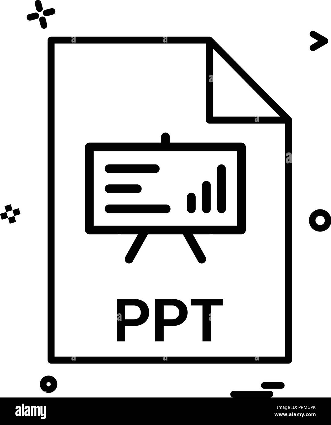 Ppt File File Extension File Format Icon Vector Design Stock Vector 9632