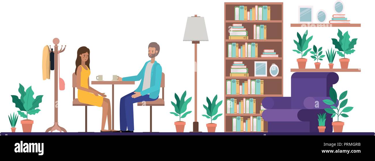 Couple holding cup Stock Vector Images - Alamy