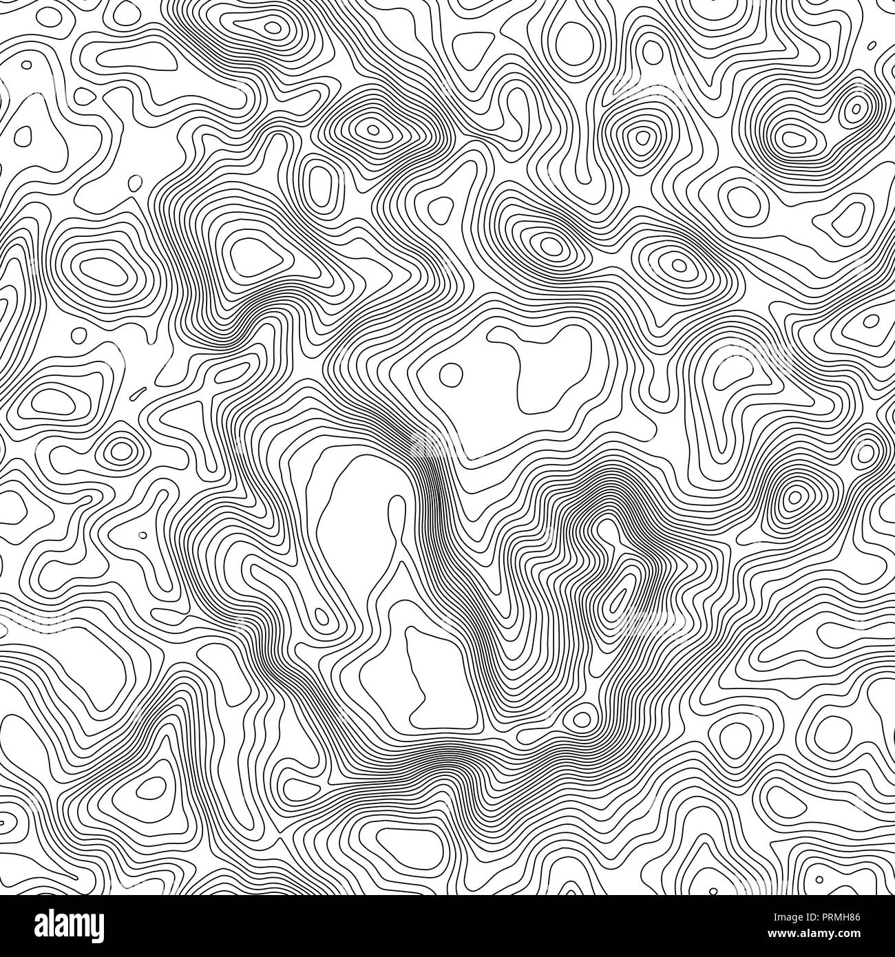 Seamless pattern. Topographic map background with space for copy ...