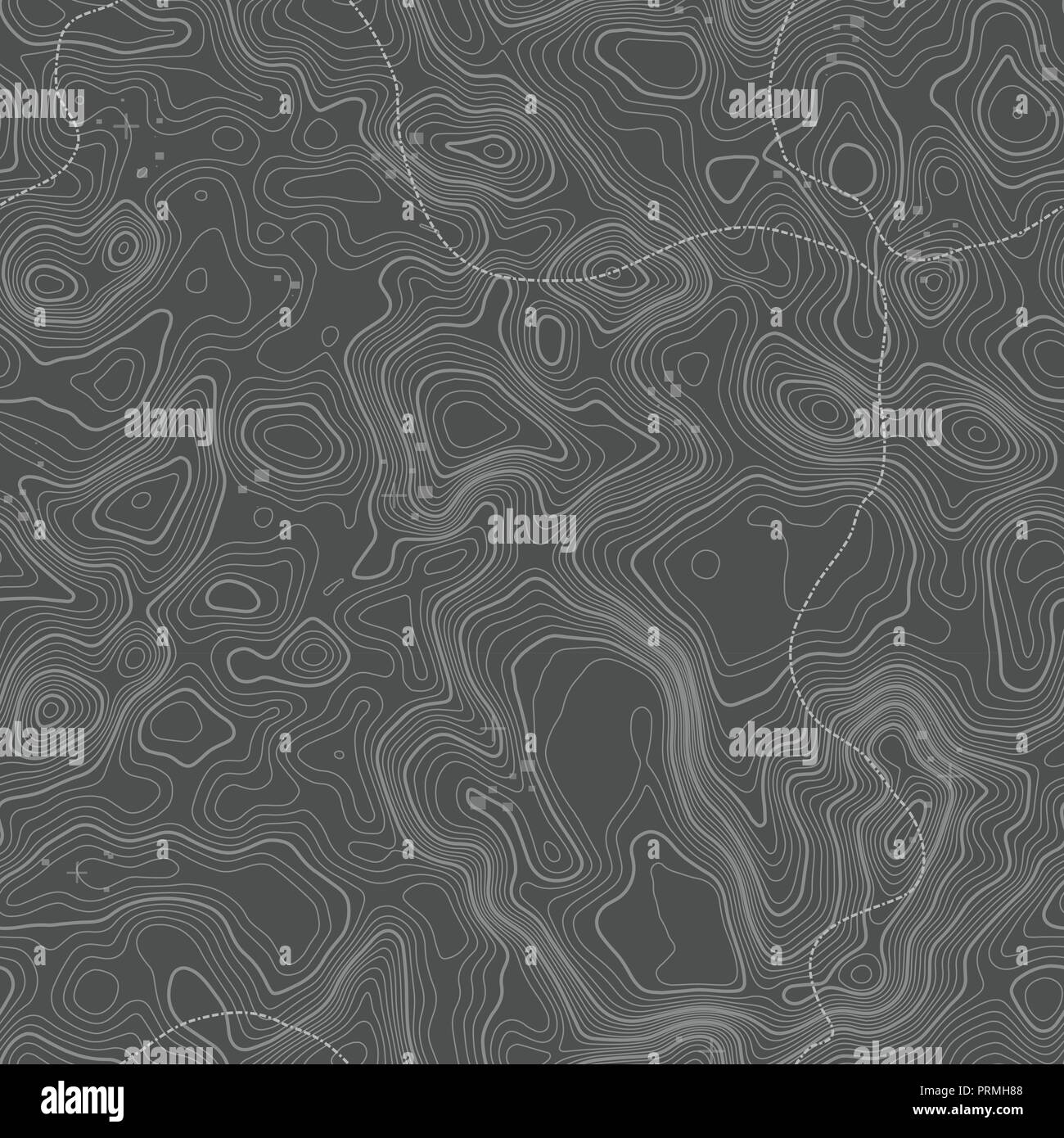 Seamless pattern. Topographic map background with space for copy ...