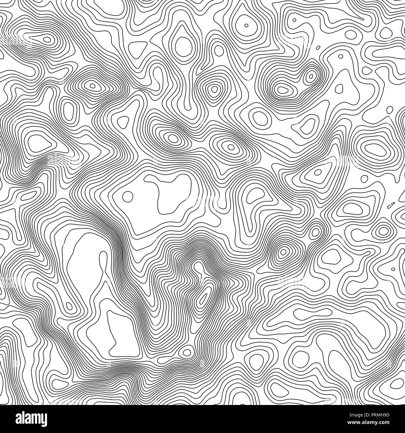 Seamless pattern. Topographic map background with space for copy ...