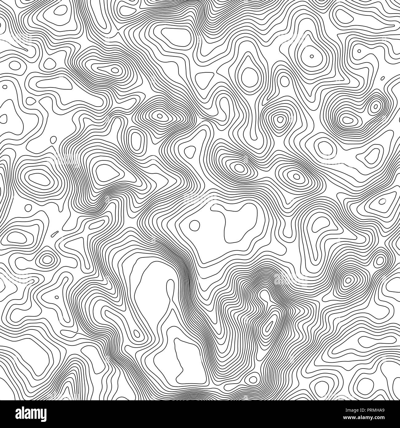 Seamless pattern. Topographic map background with space for copy ...