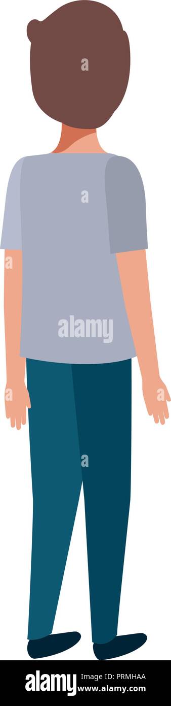 teenager boy back avatar character Stock Vector Image & Art - Alamy