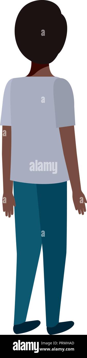 teenager black boy back avatar character Stock Vector Image & Art - Alamy