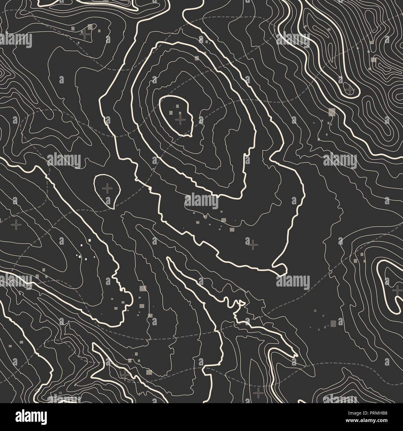 Seamless pattern. Topographic map background with space for copy ...