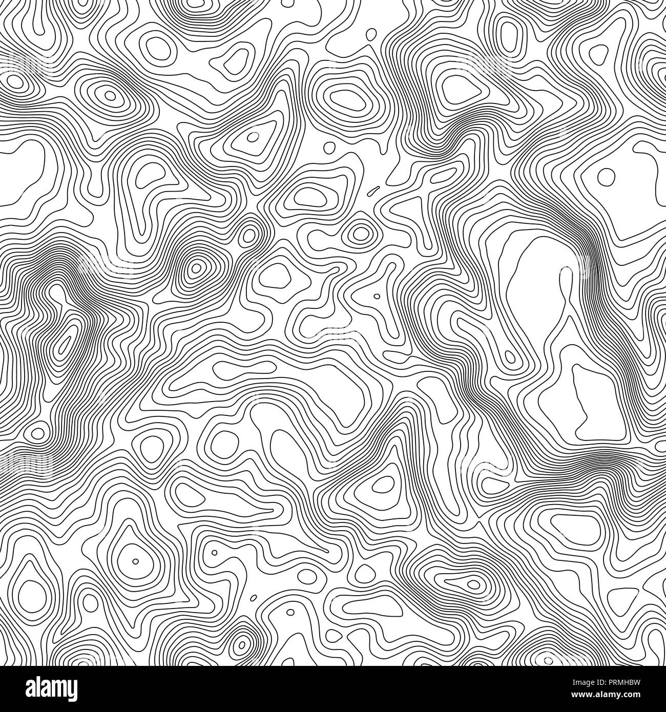 Seamless pattern. Topographic map background with space for copy ...