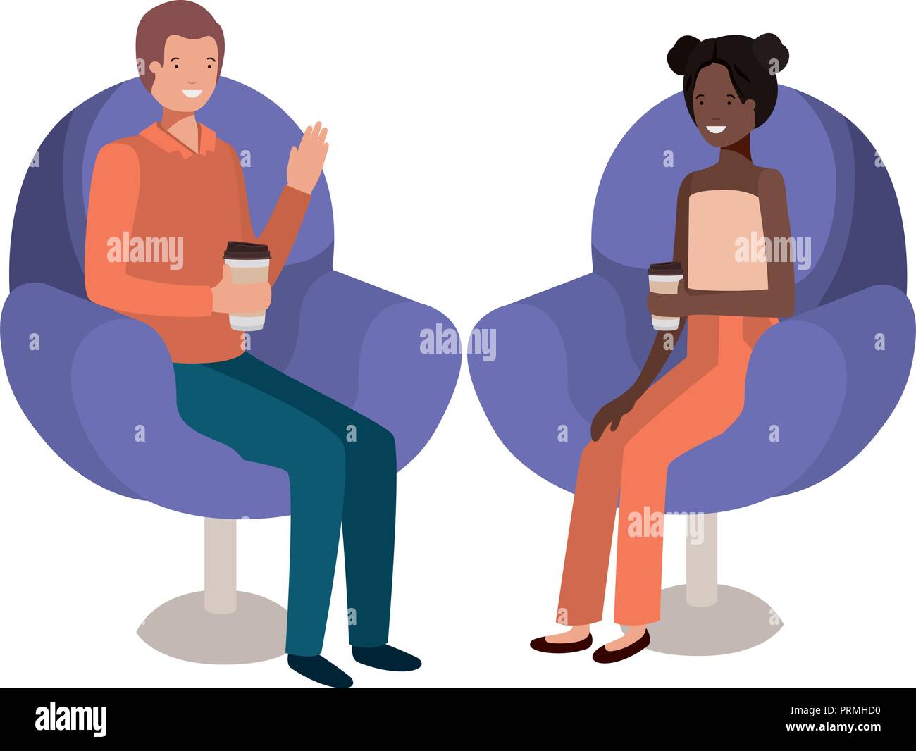 Happy adult female drinking Stock Vector Images - Alamy