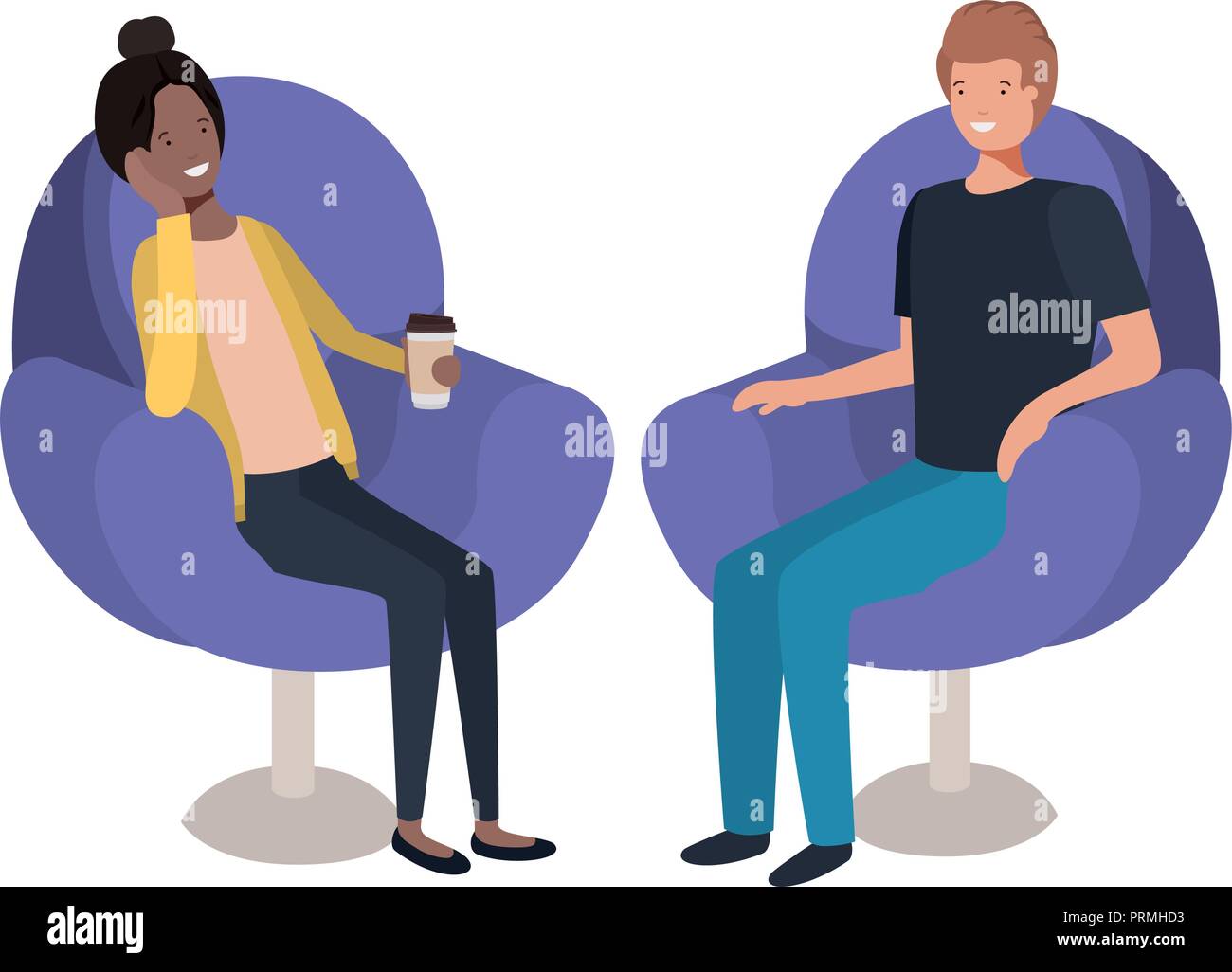 Happy adult female drinking Stock Vector Images - Alamy