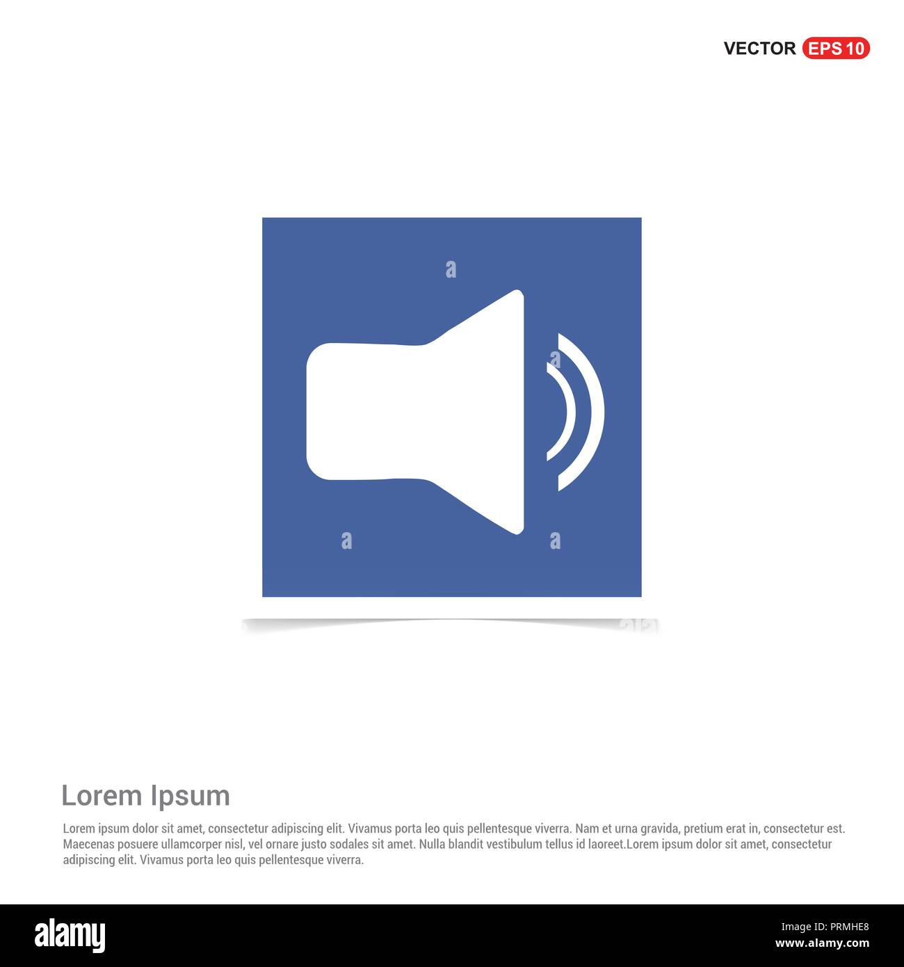 Sound volume icon - Blue photo Frame Stock Vector Image & Art - Alamy