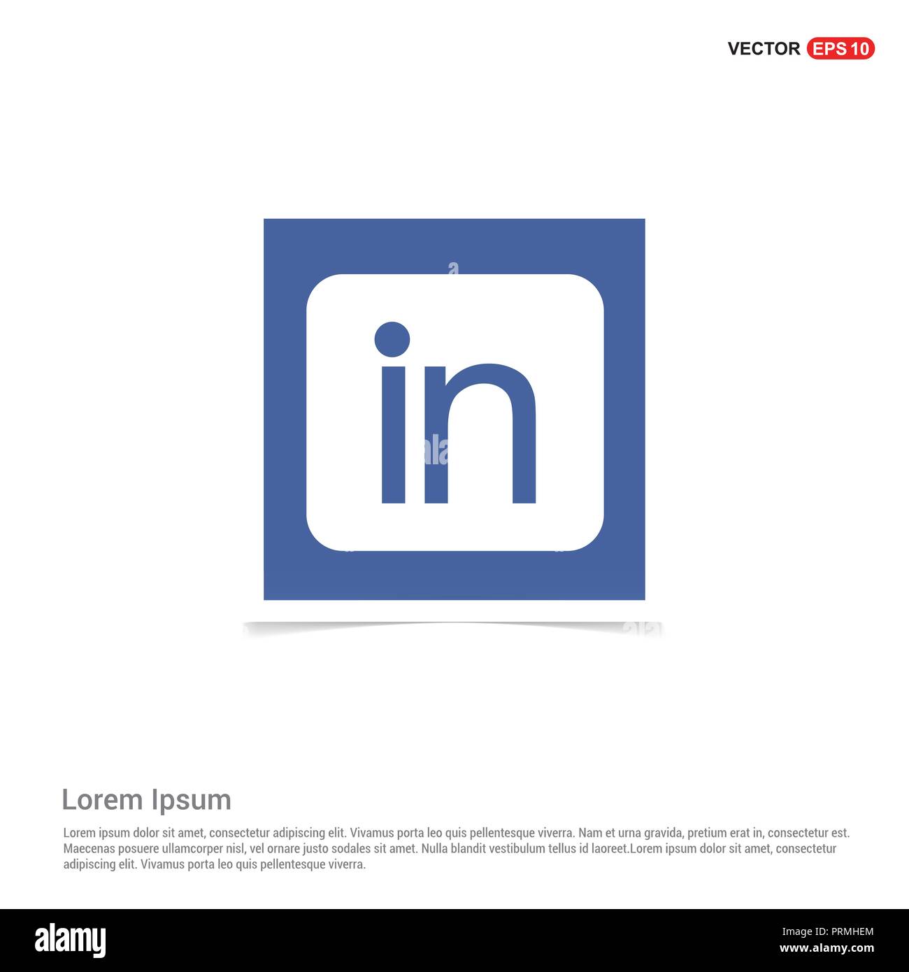 Linked in Icon - Blue photo Frame Stock Vector Image & Art - Alamy