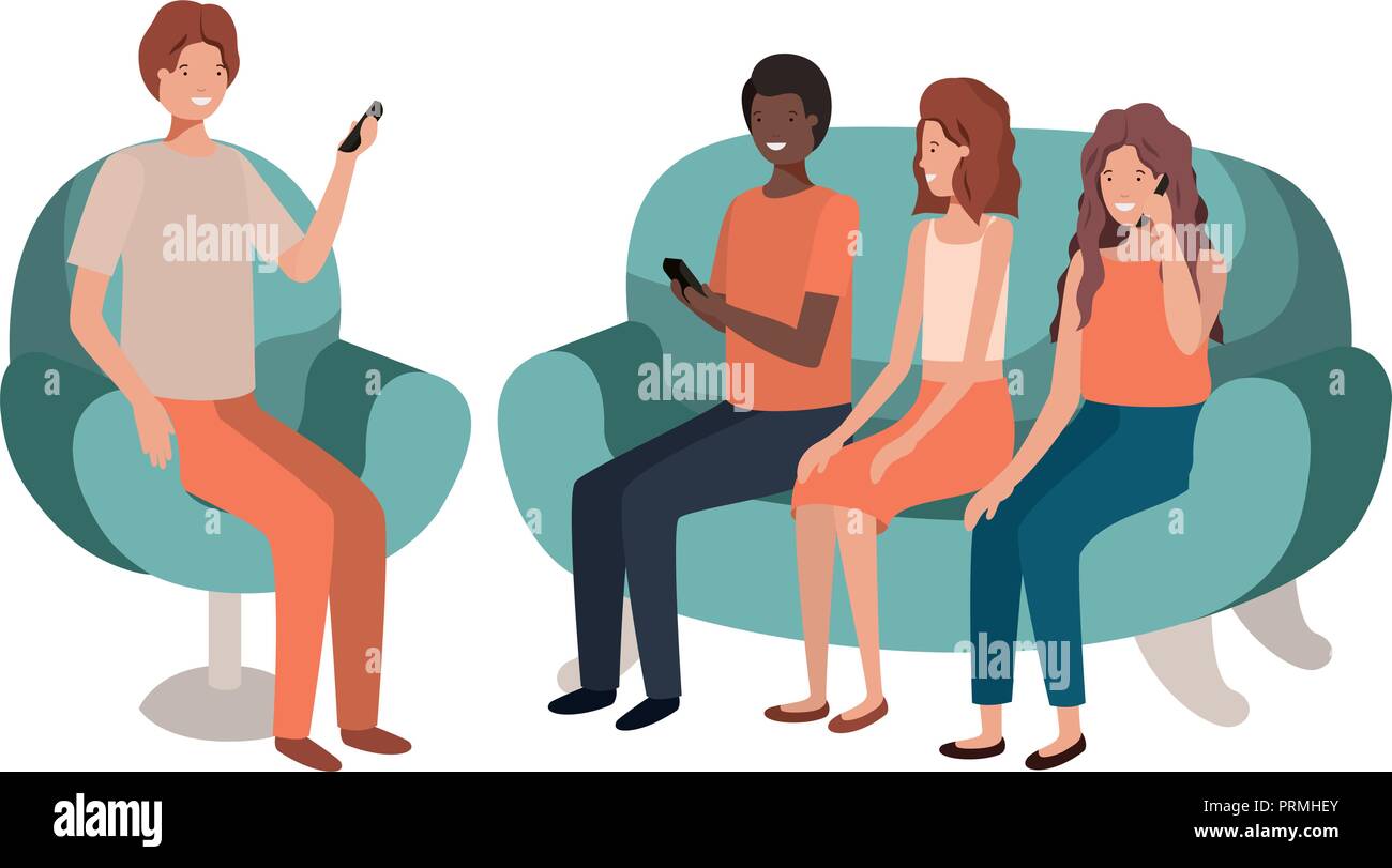 group of people using smartphone Stock Vector Image & Art - Alamy
