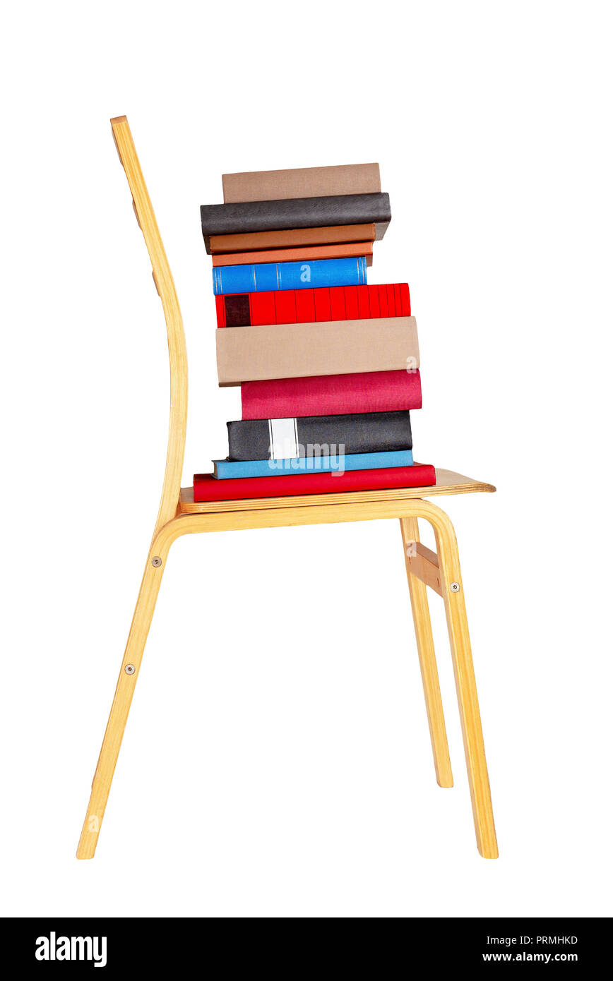 Library chair and old books Cut Out Stock Images & Pictures - Alamy