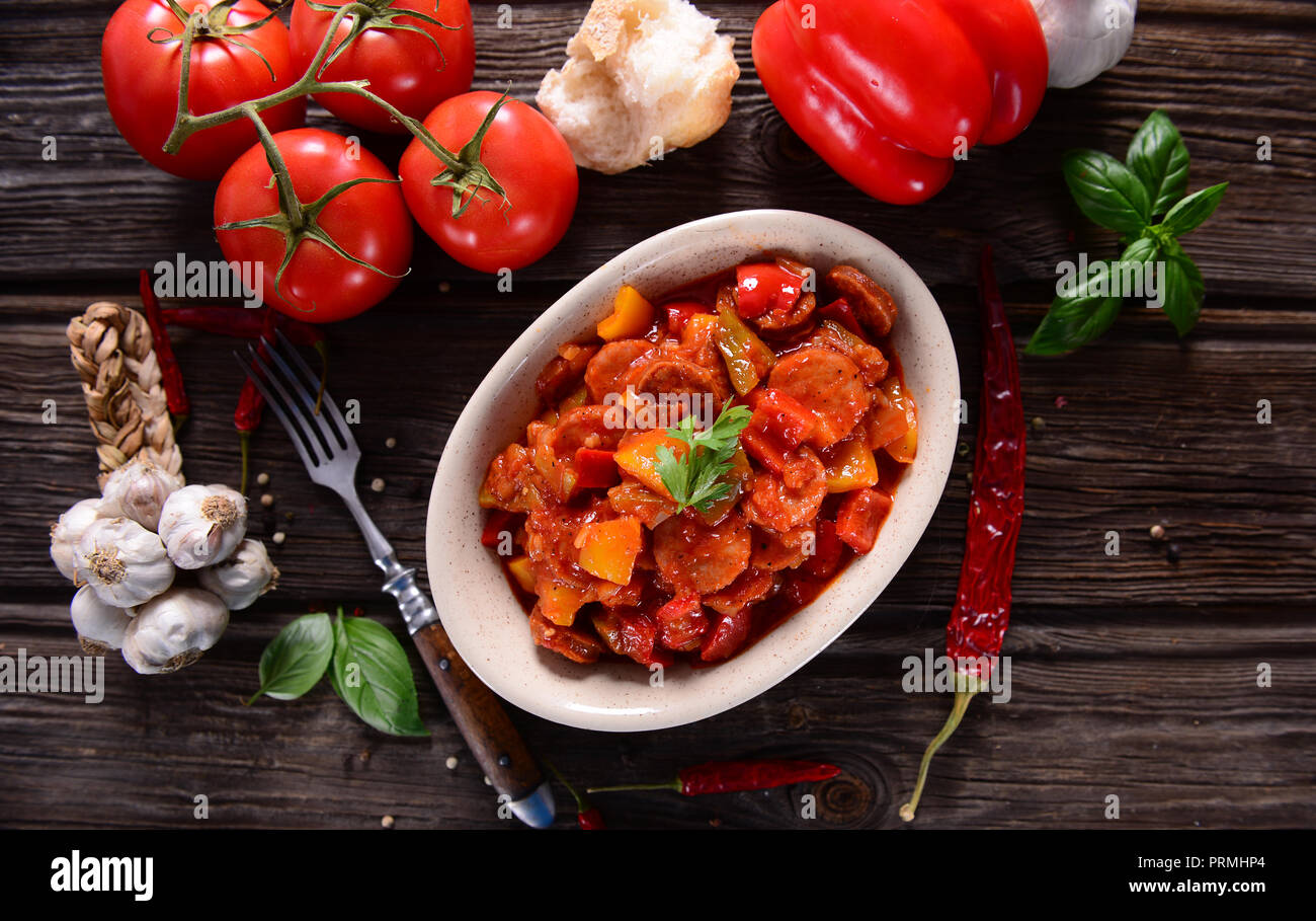 Traditional Hungarian dish - letcho Stock Photo - Alamy