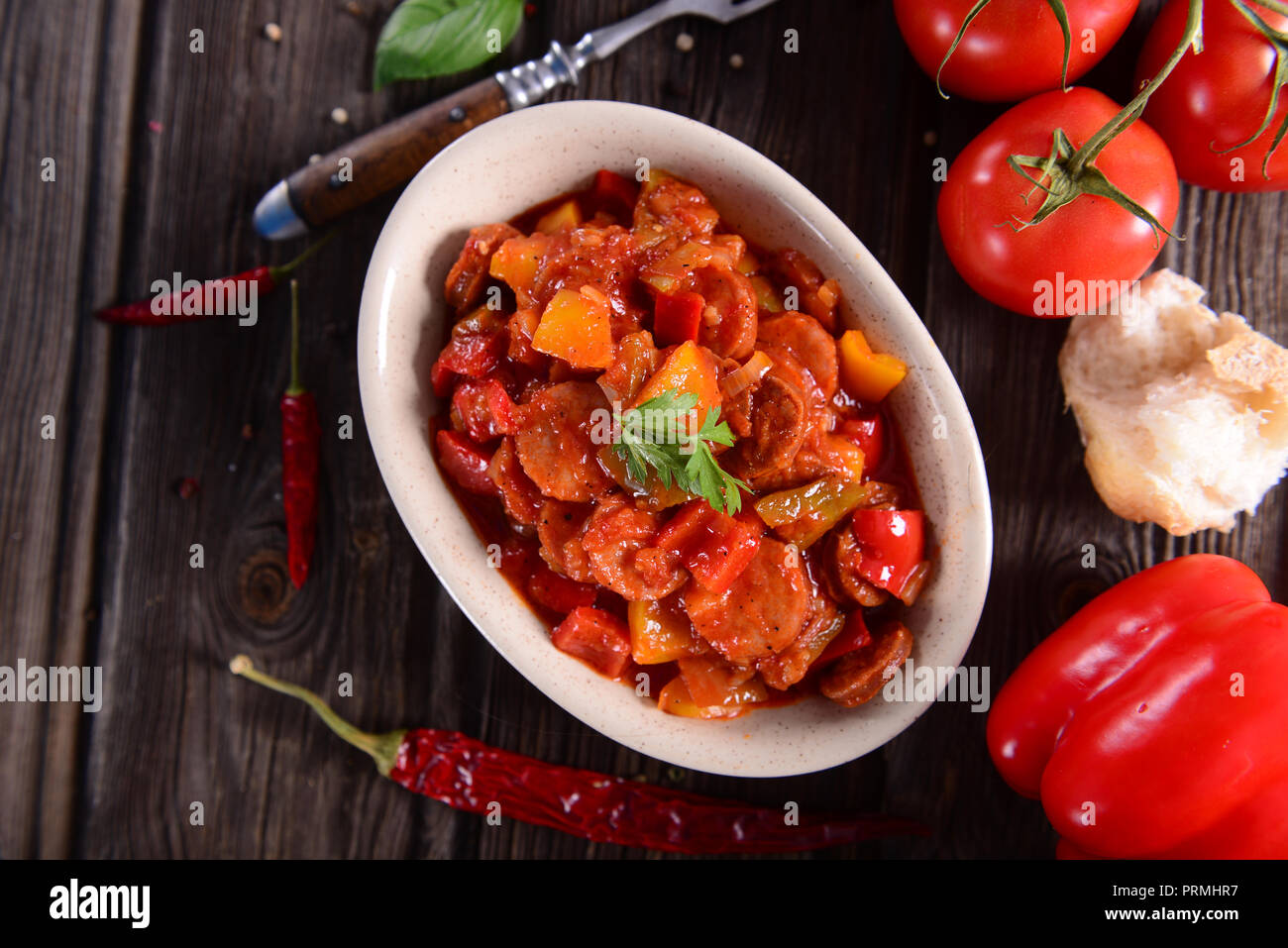 Traditional Hungarian dish - letcho Stock Photo - Alamy