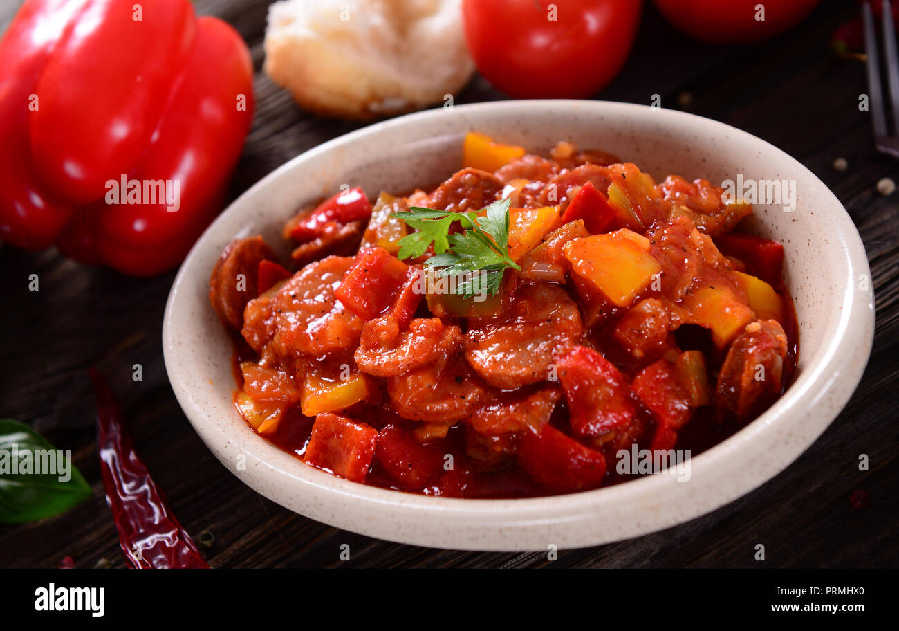 Traditional Hungarian dish - letcho Stock Photo - Alamy