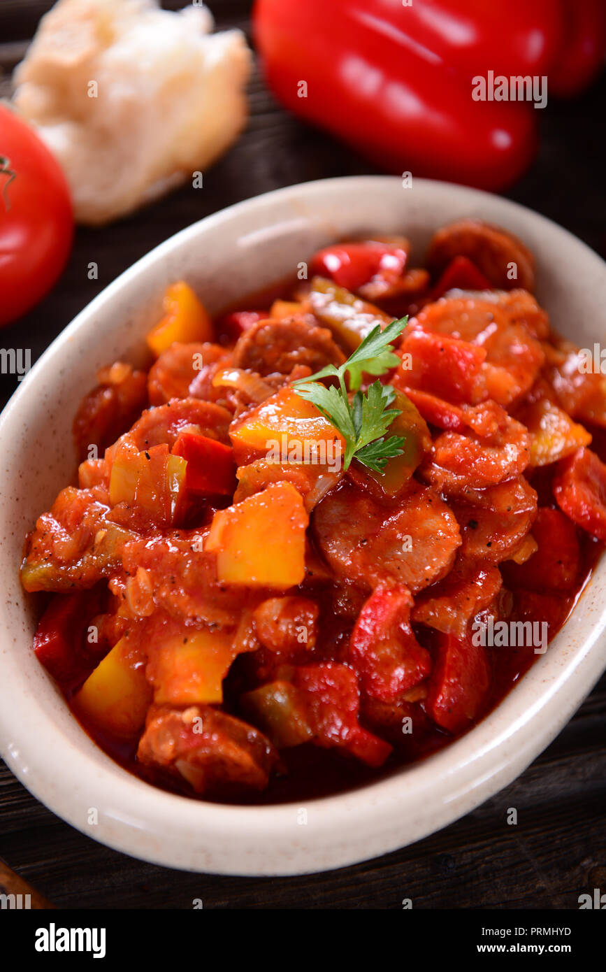 Traditional Hungarian dish - letcho Stock Photo - Alamy