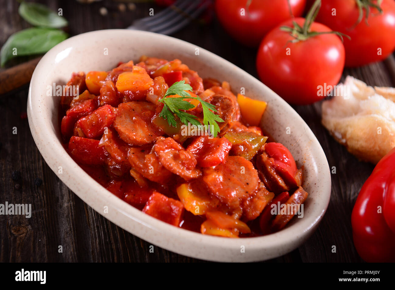 Traditional Hungarian dish - letcho Stock Photo - Alamy